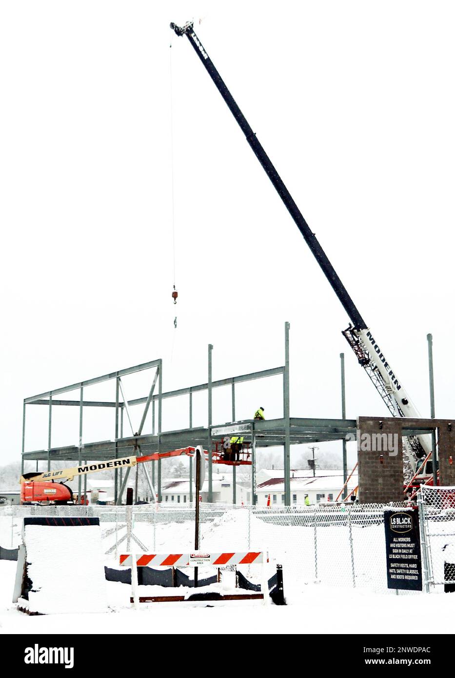 The construction area for a future transient training brigade ...