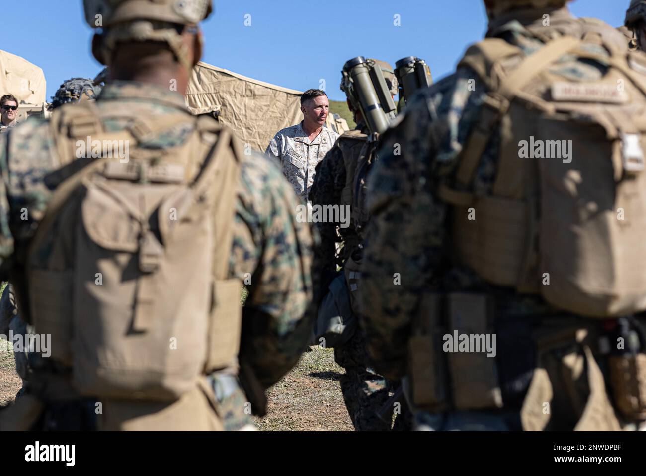 U.S. Marine Chief Warrant Officer 4 James Hussey, the regimental gunner ...