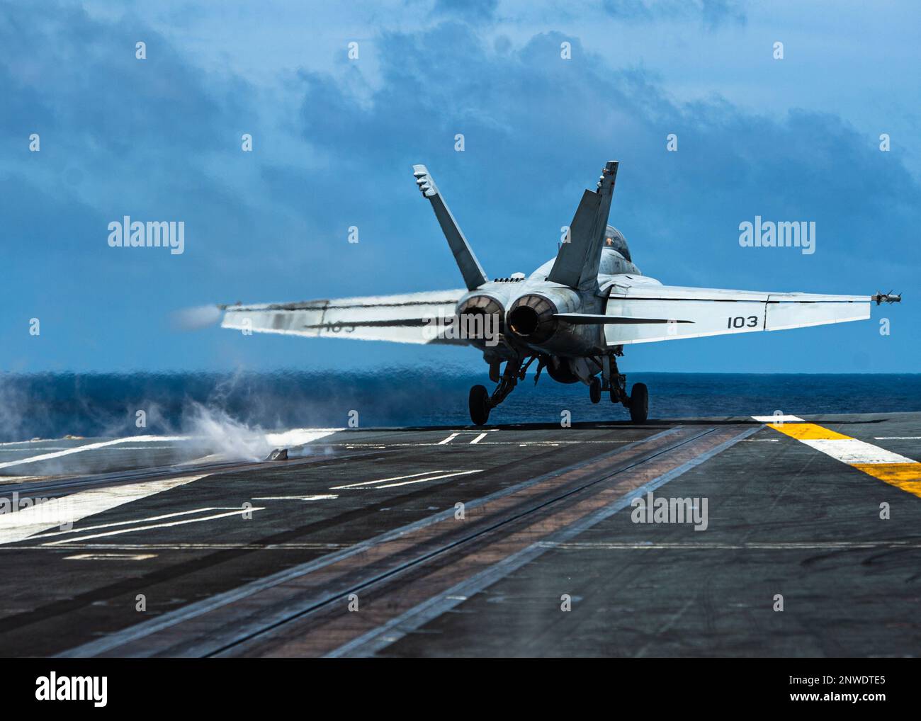 230217-N-MH015-2079 SOUTH CHINA SEA (Feb. 17, 2023) An F/A-18F Super ...