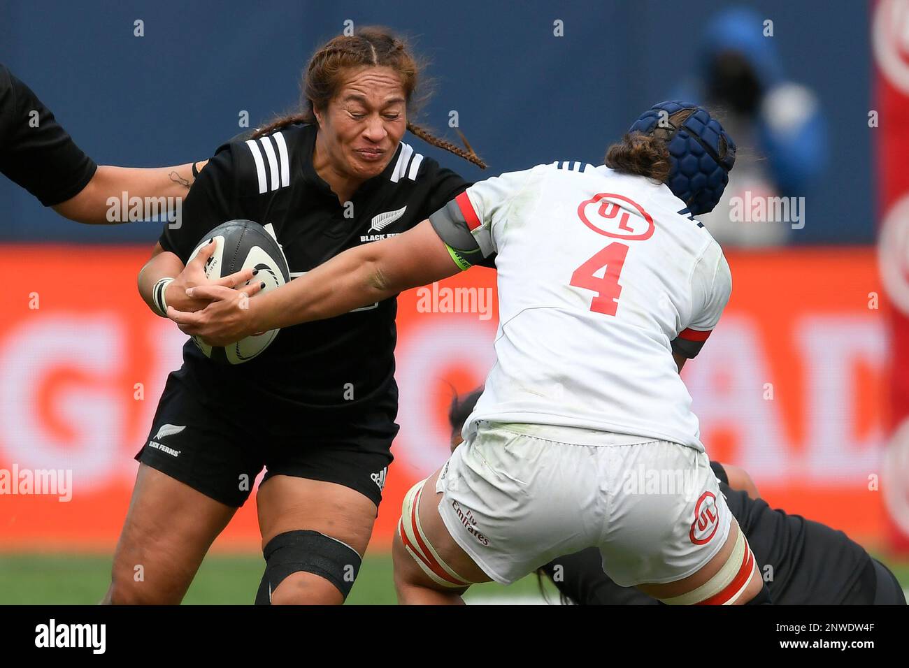 CHICAGO, IL - NOVEMBER 03: Black Ferns Fiao'o Faamausili (2) battles ...