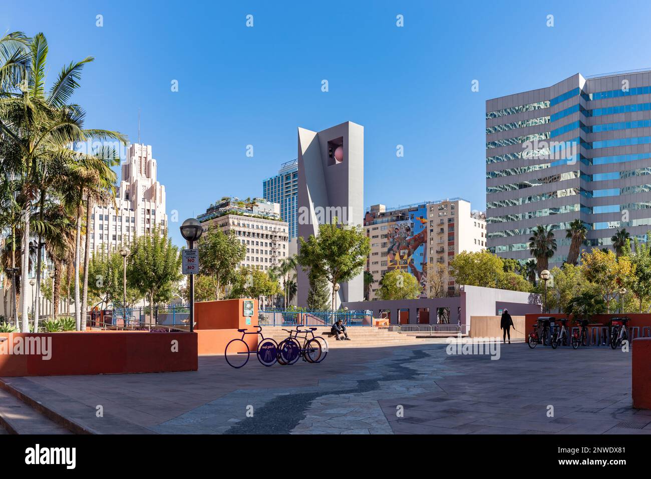 A picture of Pershing Square, in Downtown Los Angeles Stock Photo - Alamy