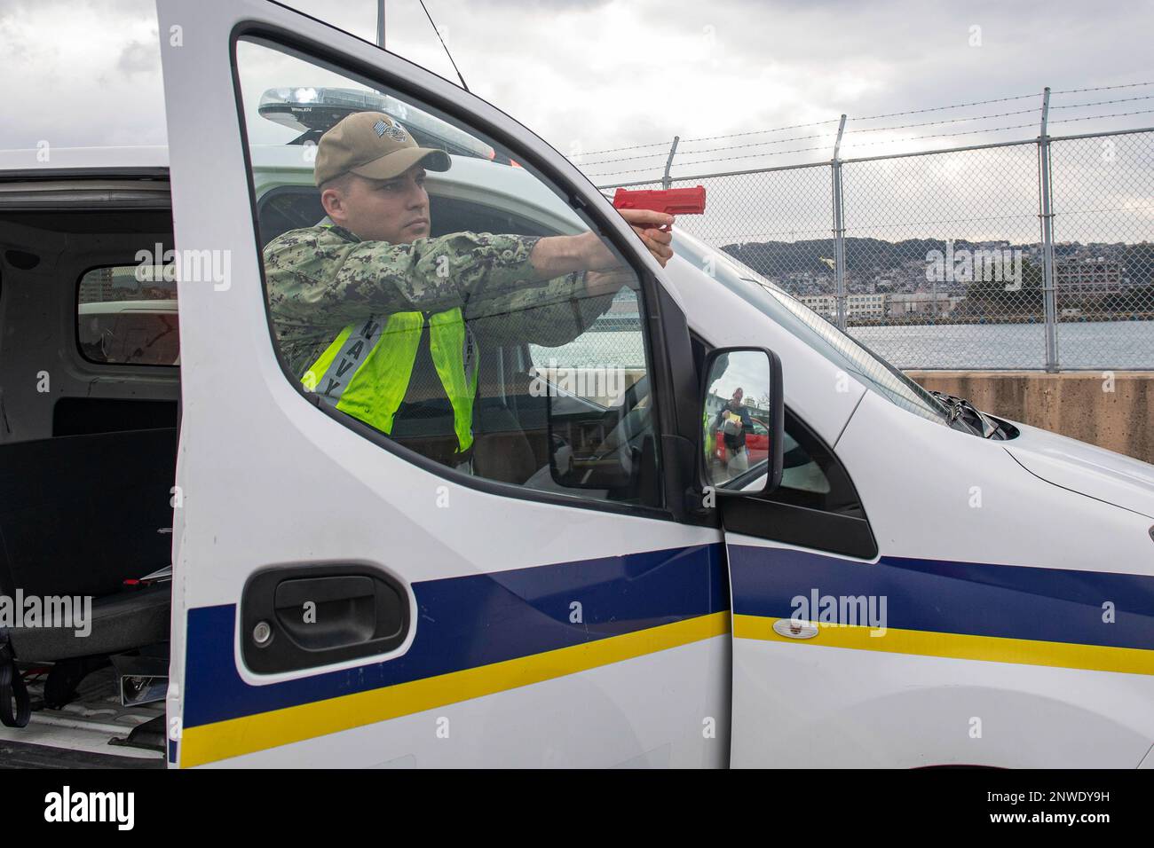 Master-at-Arms 1st Class Harold Richards, assigned to Commander, Fleet ...