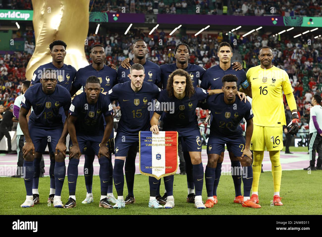 DOHA - (Top Row LR) Aurelien Tchouameni of France, Randal Kolo Muani of ...