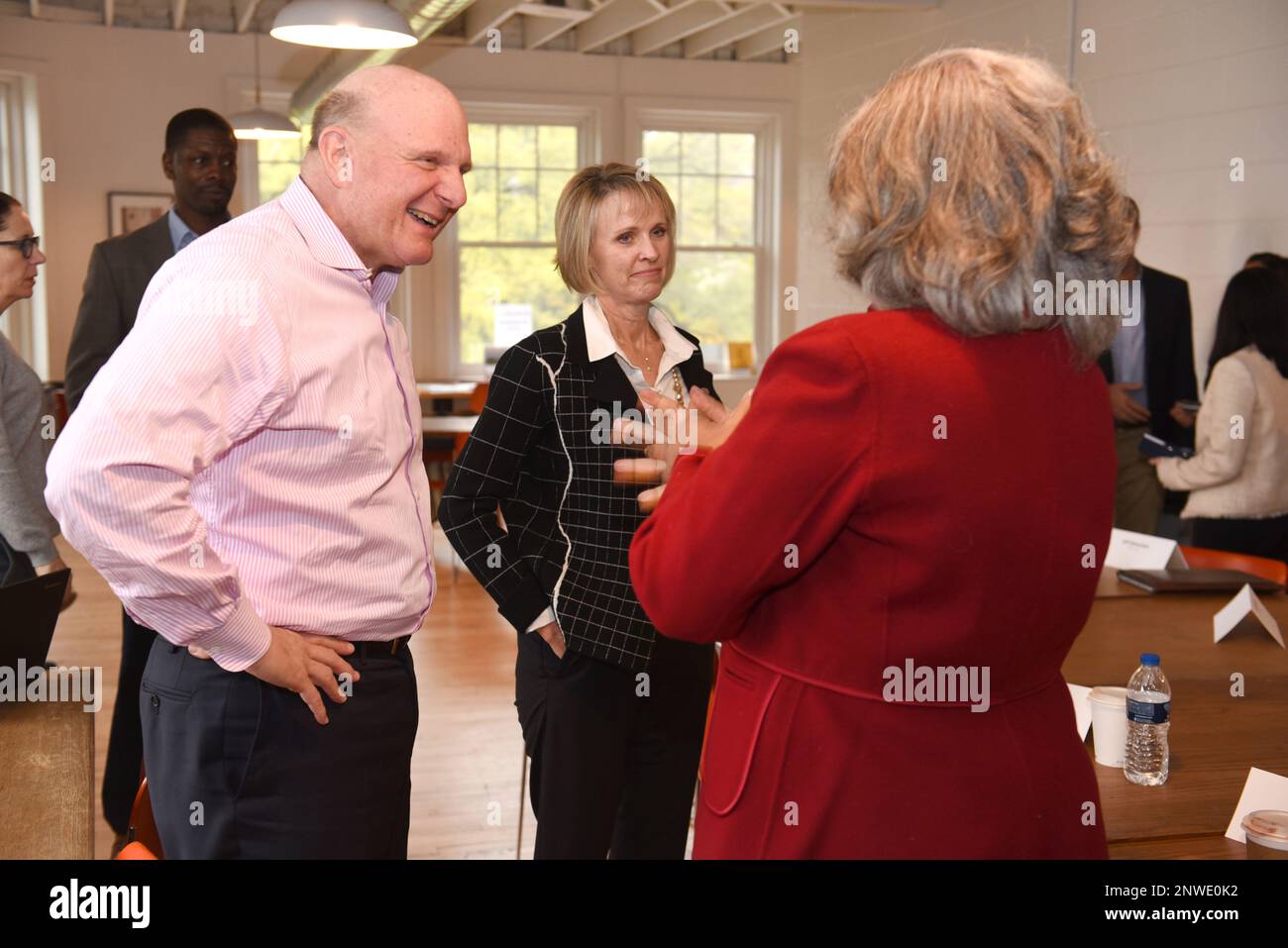 Former Microsoft CEO Steve Ballmer (from left) with his wife Connie ...