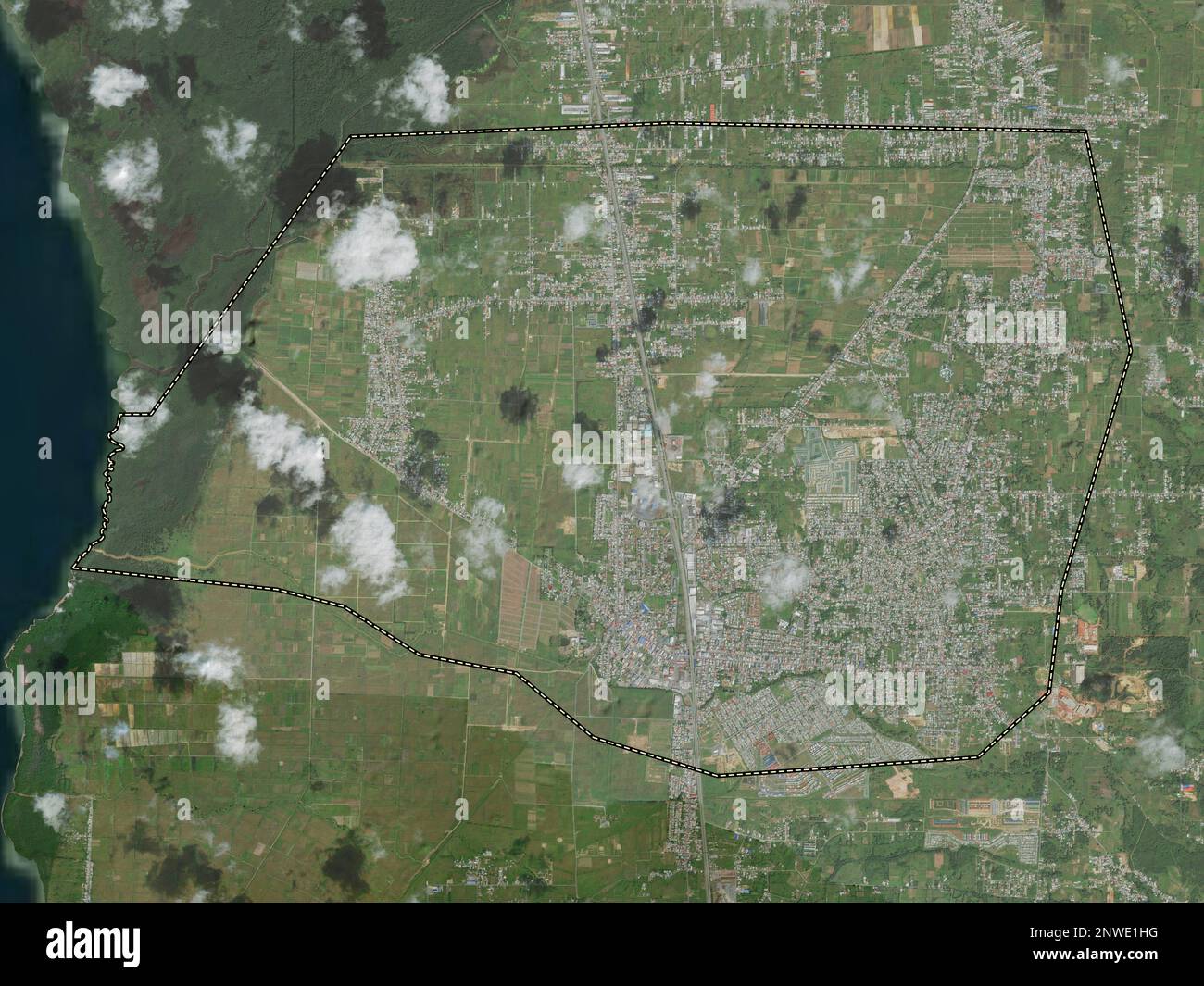Chaguanas, borough of Trinidad and Tobago. High resolution satellite map Stock Photo - Alamy