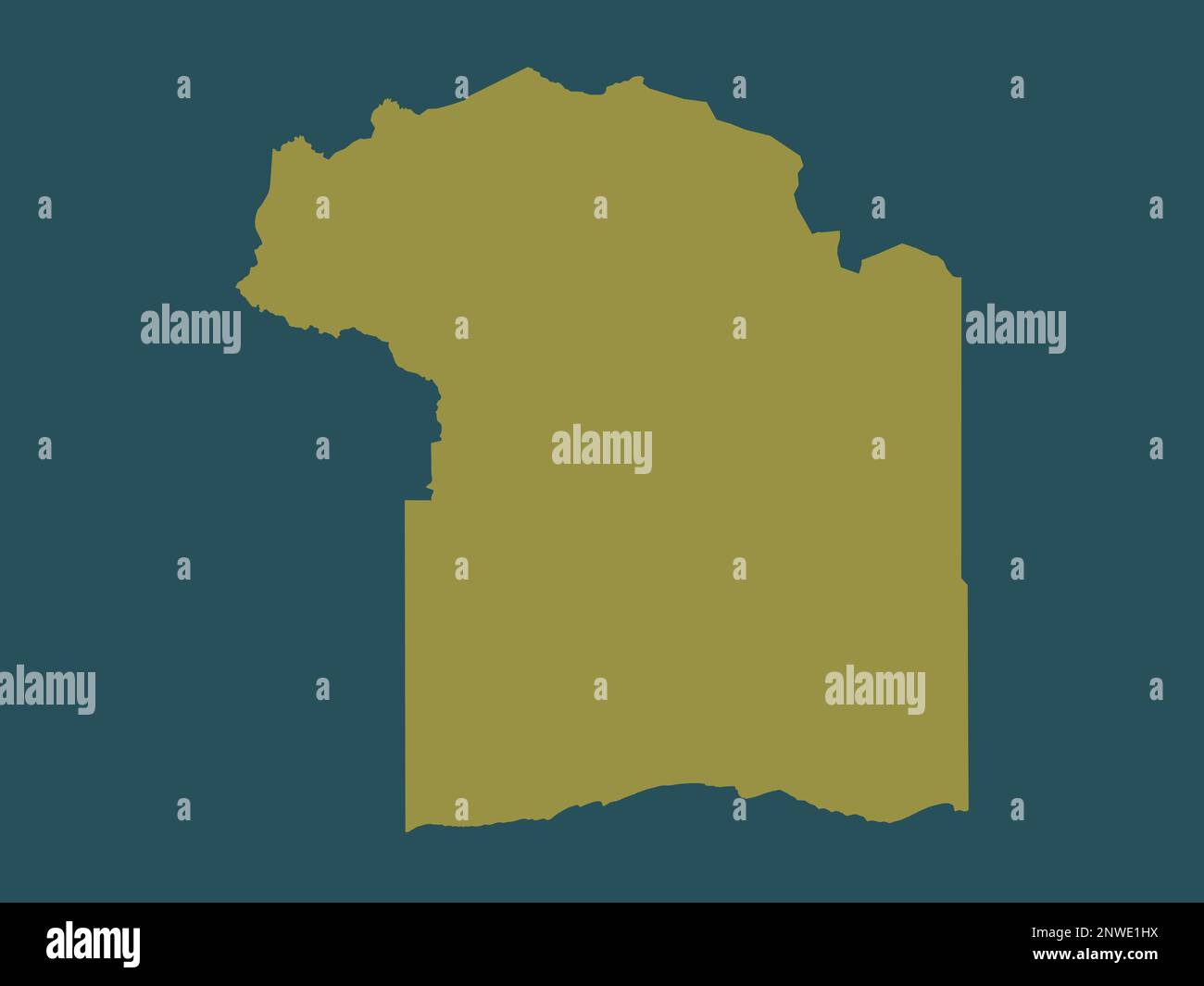 Princes Town, region of Trinidad and Tobago. Solid color shape Stock ...