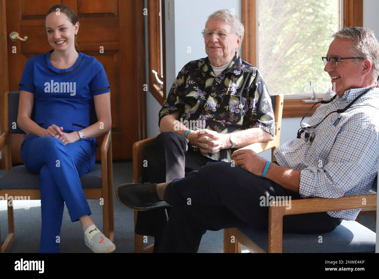 In this Oct. 8, 2018 photo, from left, Dr. Brittany Keck-Flory, her ...