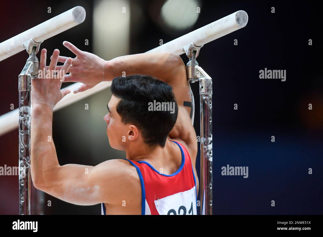 December 31, 2015 - Doha, Qatar - ARTUR DALALOYAN checks the spacing of ...