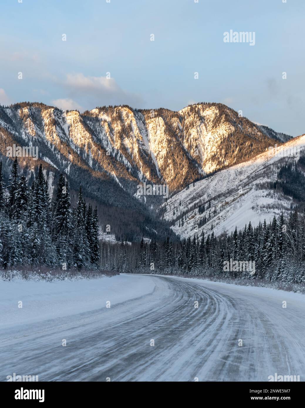 Winter time views in Banff National Park during November with snow ...