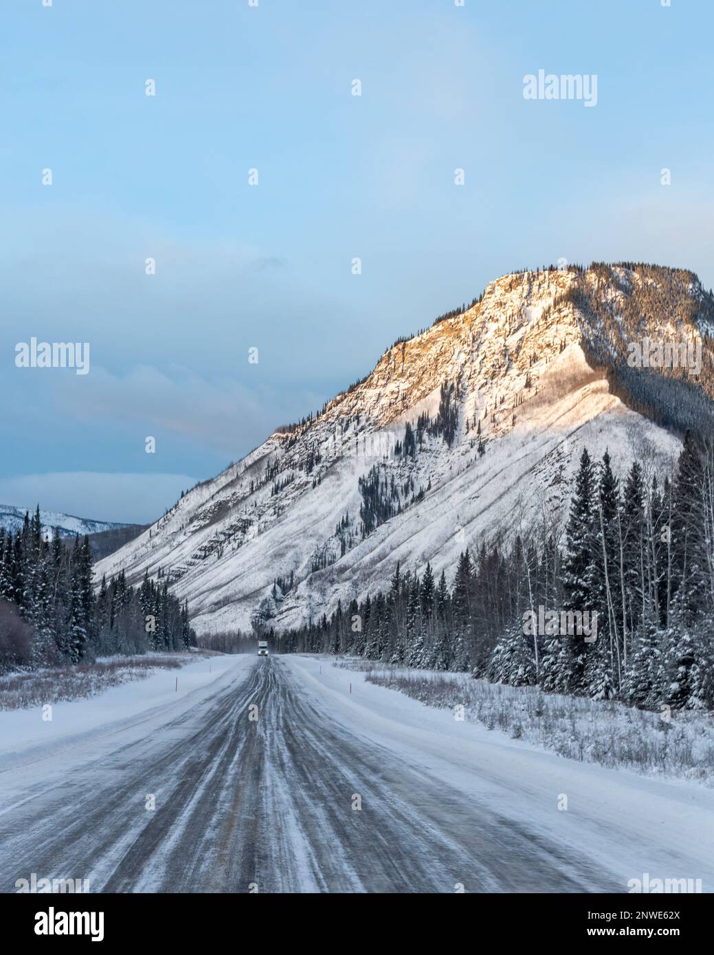 Winter time views in Banff National Park during November with snow ...