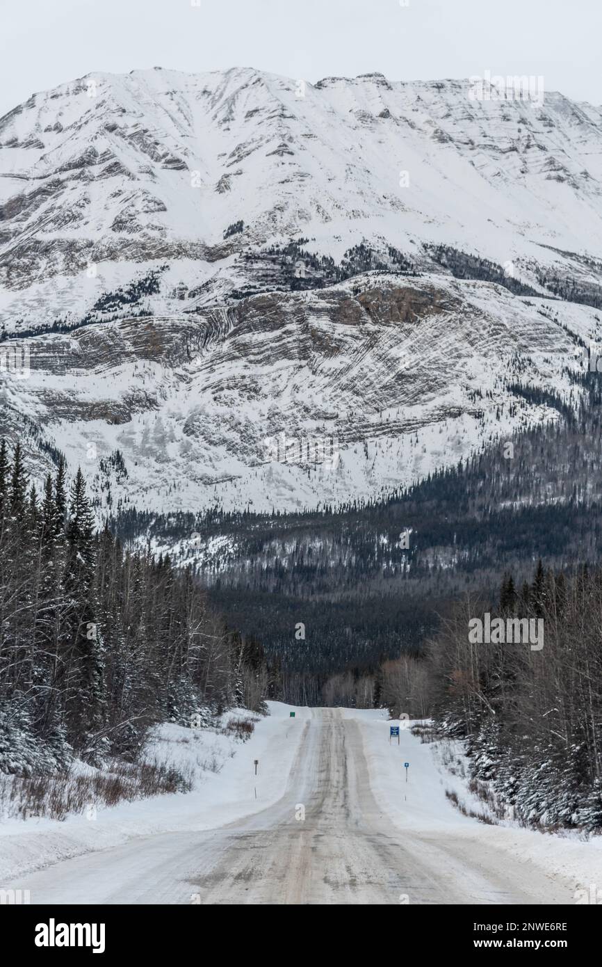 Winter time views in Banff National Park during November with snow ...
