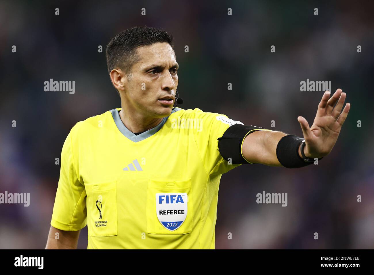 DOHA - referee Jesus Valenzuela Saez during the FIFA World Cup Qatar ...