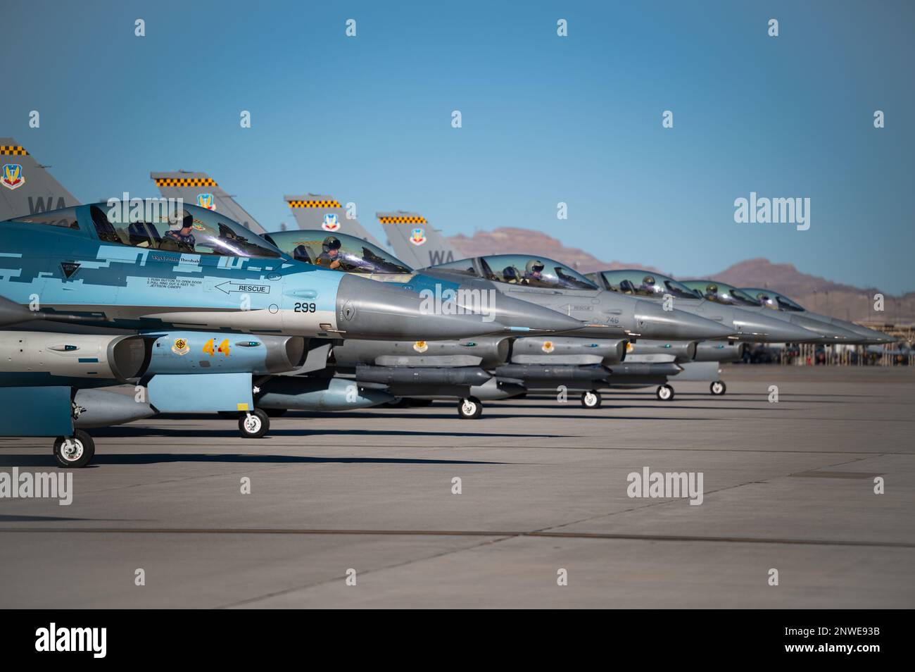 F-16C Fighting Falcons assigned to the 64th Aggressor Squadron at ...