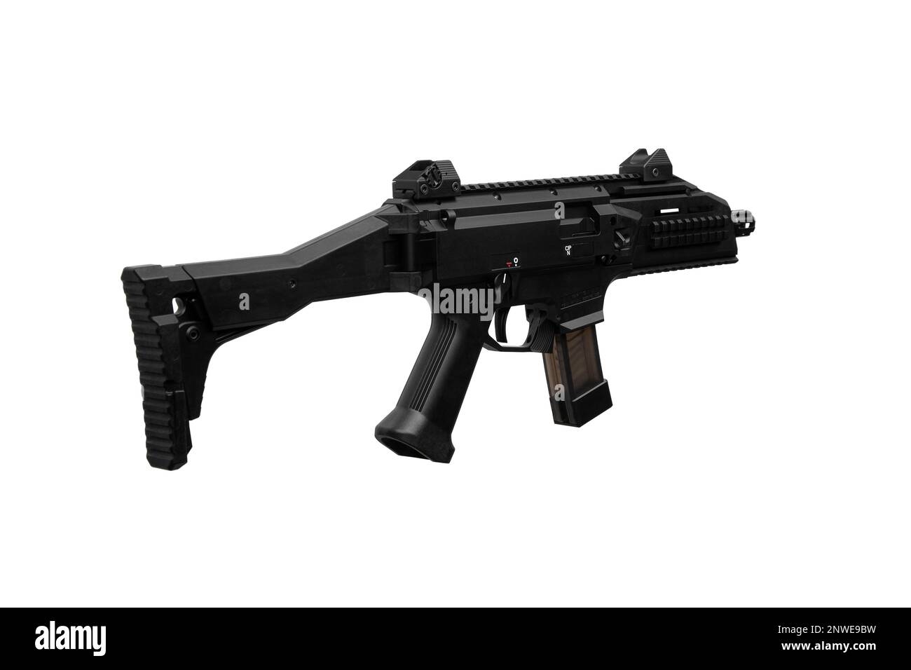 A modern automatic carbine chambered for 9mm pistol caliber. Weapons ...