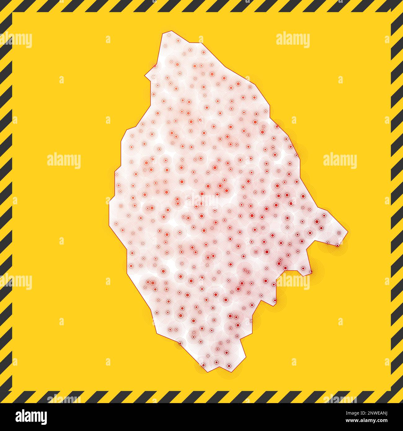 La Digue closed - virus danger sign. Lockdown island icon. Black ...