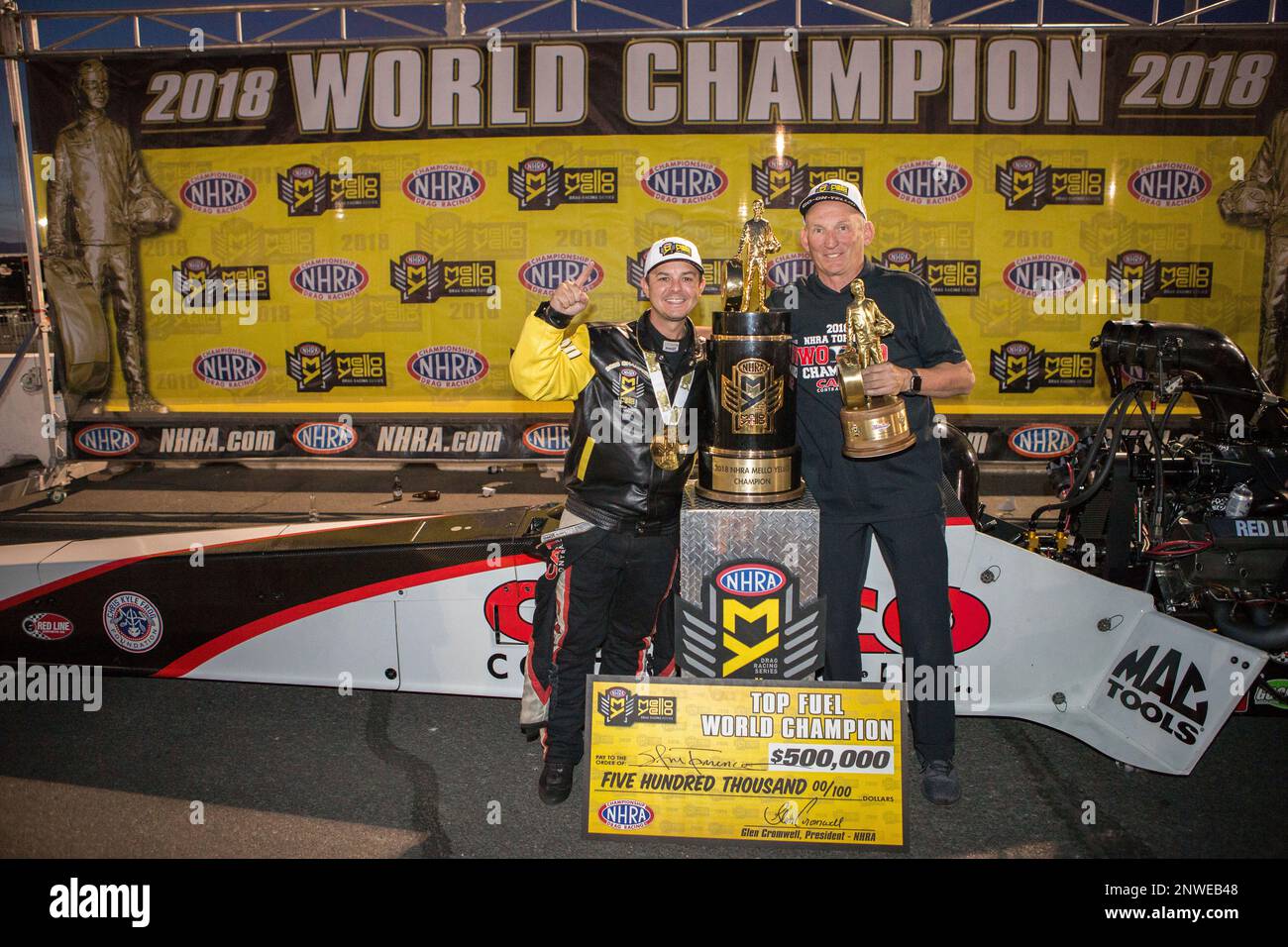 LAS VEGAS, NV - OCTOBER 28: Steve Torrence (2 TF) Capco NHRA Top Fuel ...