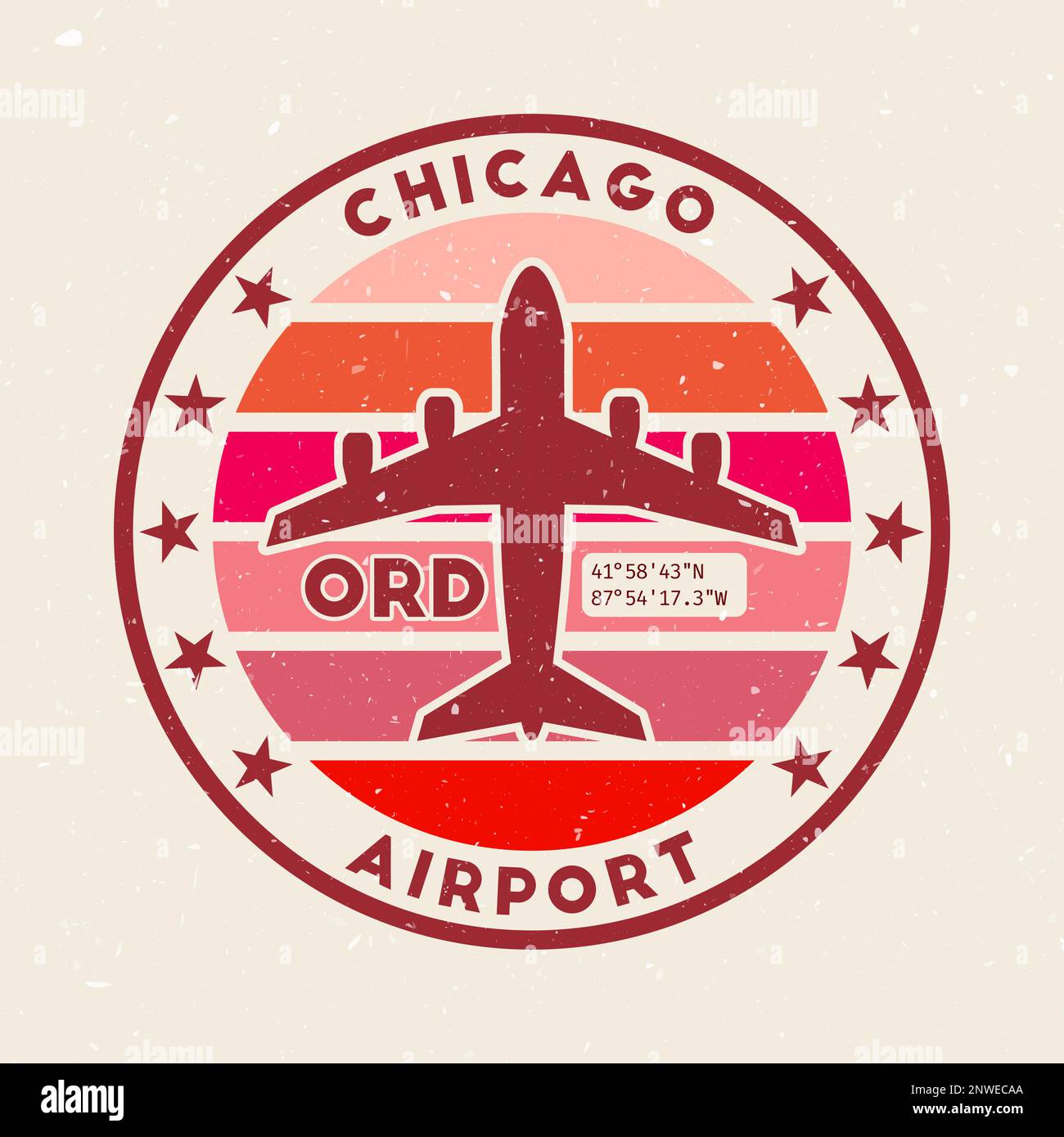 Chicago airport Stock Vector Images - Alamy