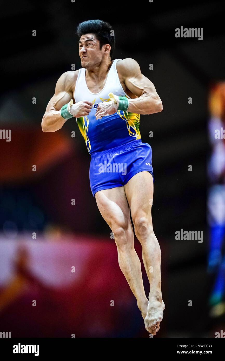 October 29, 2018: Arthur Mariano of Brazil during Vault, Team final for ...