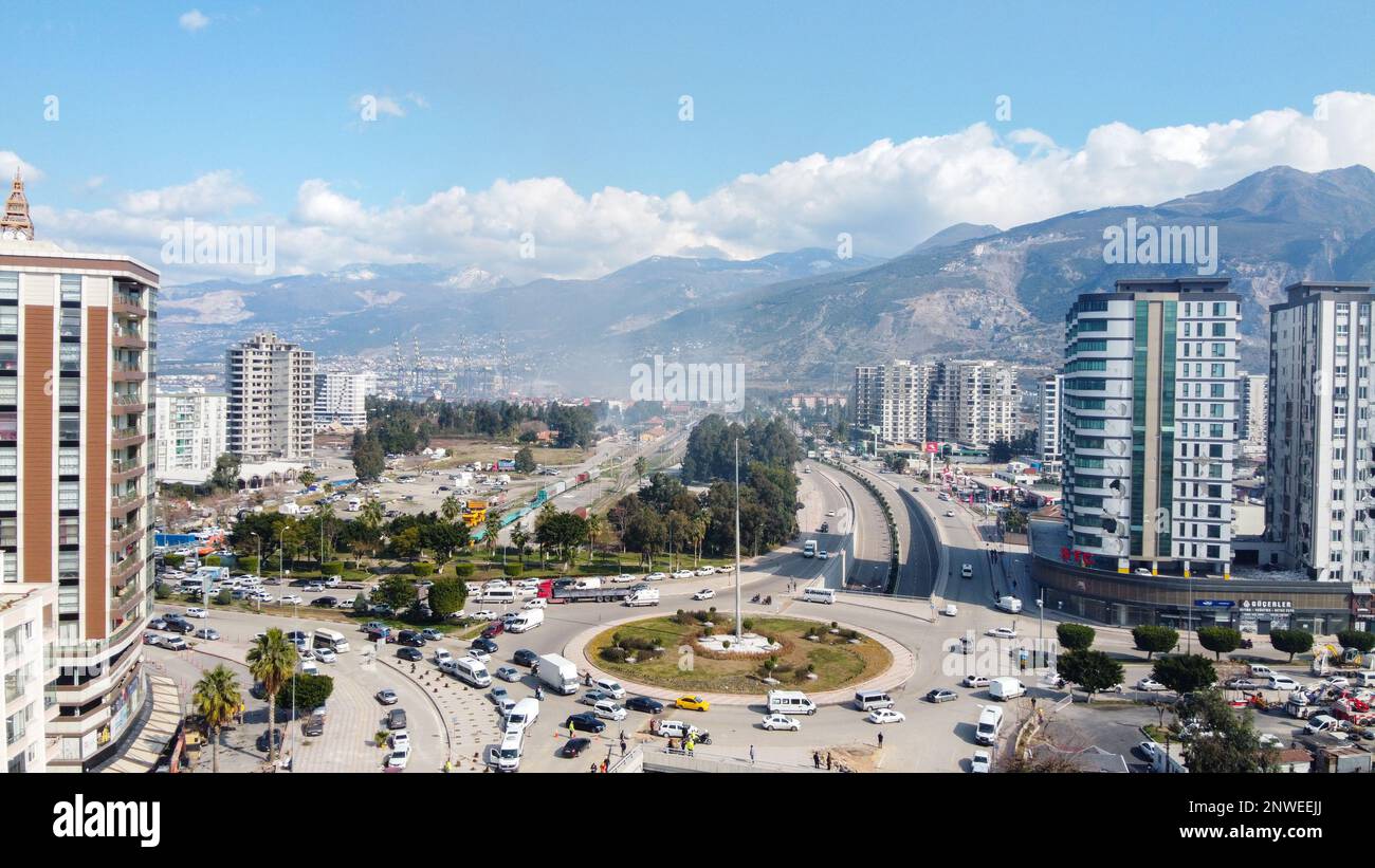 Hatay, Turkey. 10th Feb, 2023. (EDITOR'S NOTE : Image taken with drone ...