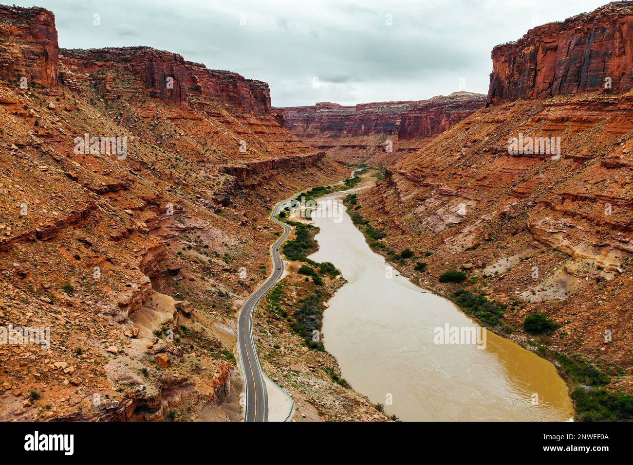 Spectacular highway 128 through Utah, outside of Moab Stock Photo - Alamy