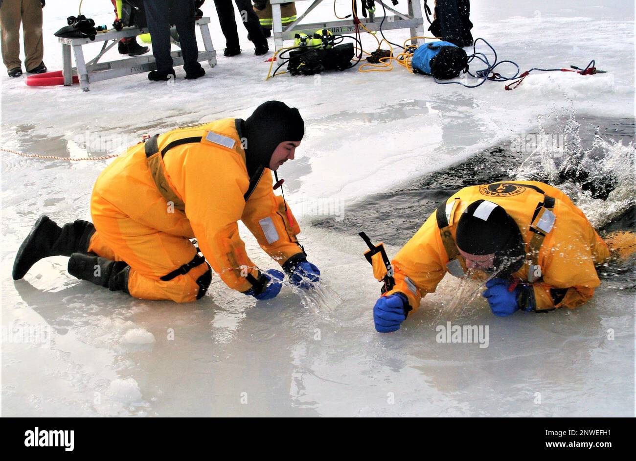 Surface ice rescue training hi-res stock photography and images - Alamy