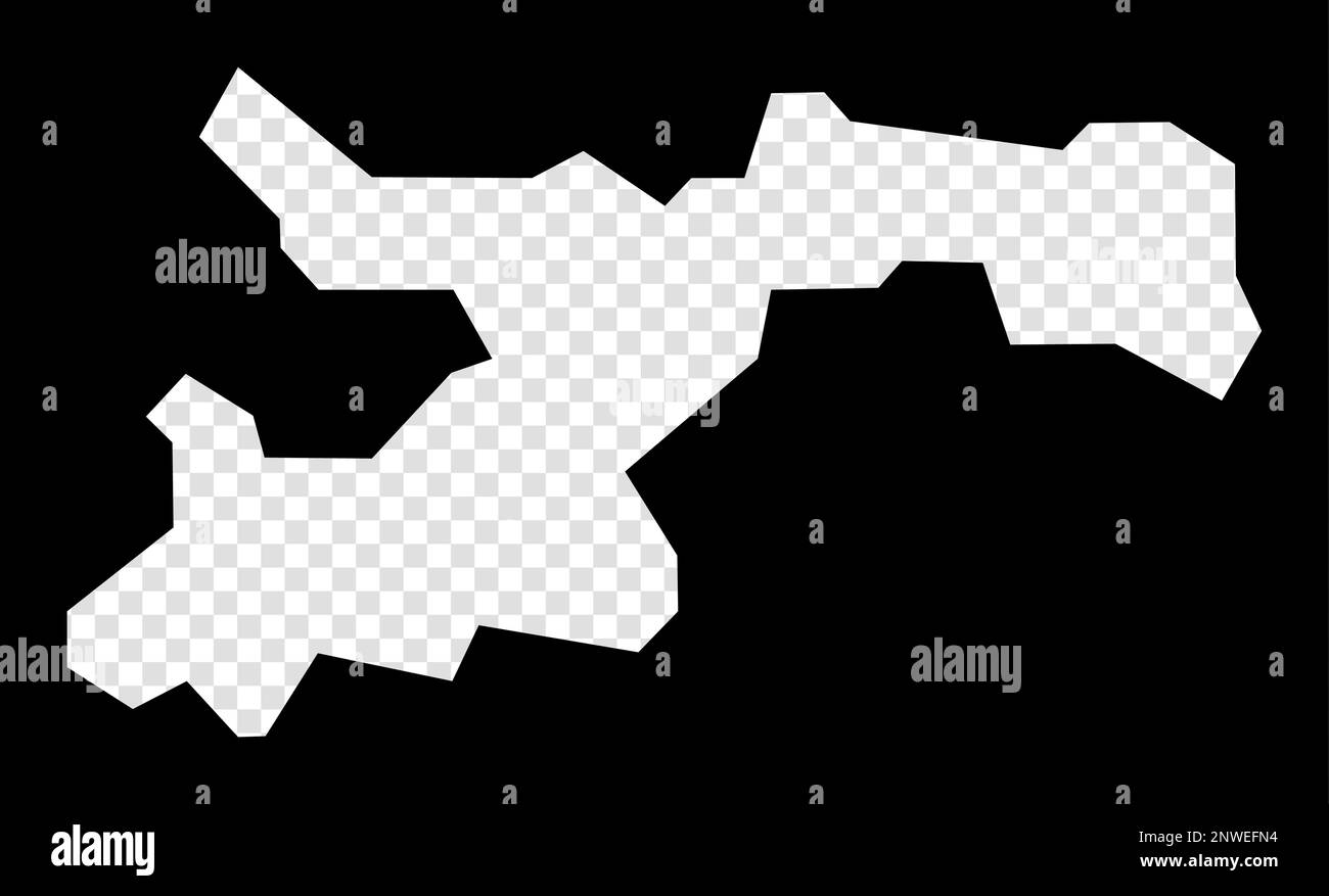 Stencil map of Norman Island. Simple and minimal transparent map of ...