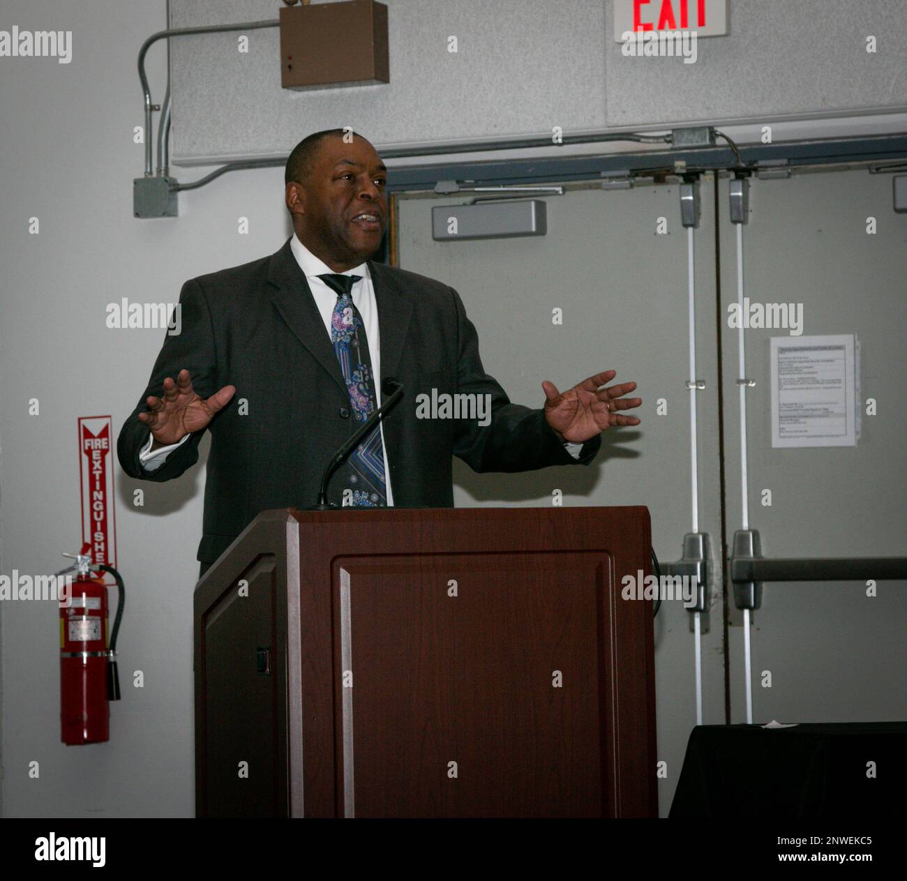 Sierra Vista’s Mayor Clea McCaa II, speaks to the audience at Greely ...