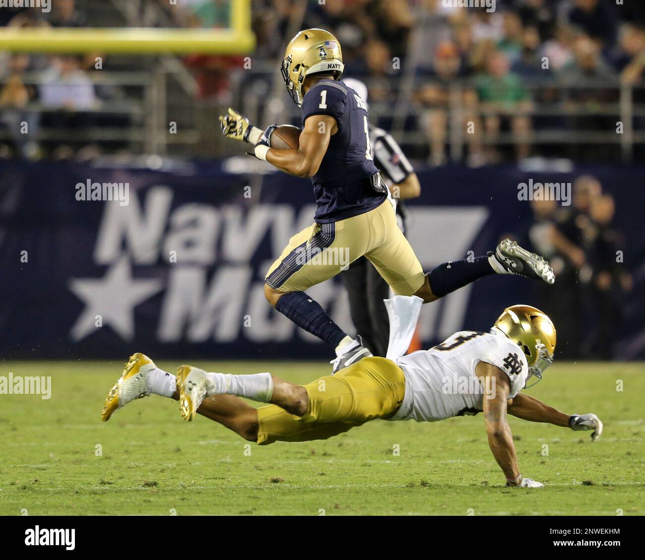 October 27, 2018 San Diego CA,..Navy Midshipmen safety Jacob Springer ...
