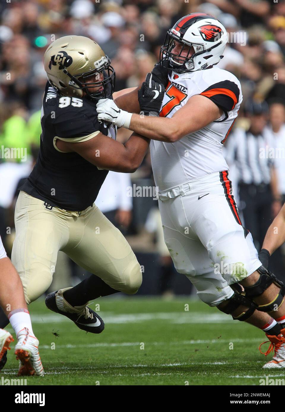 October 27, 2018: Colorado's Israel Antwine battles Oregon State ...