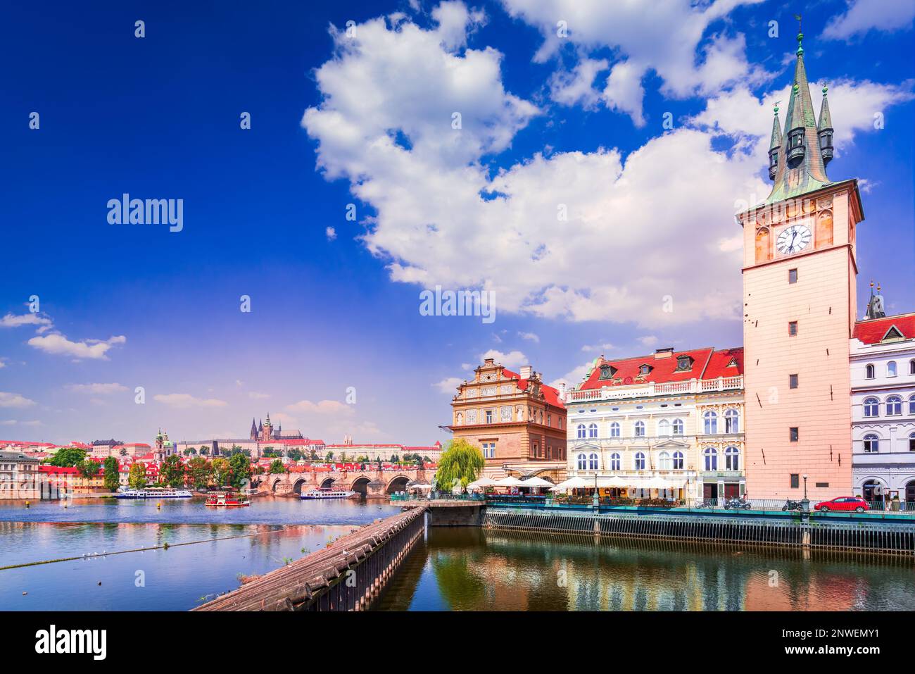 Prague, Czech Republic is home to the historic Castle Hrad and iconic ...