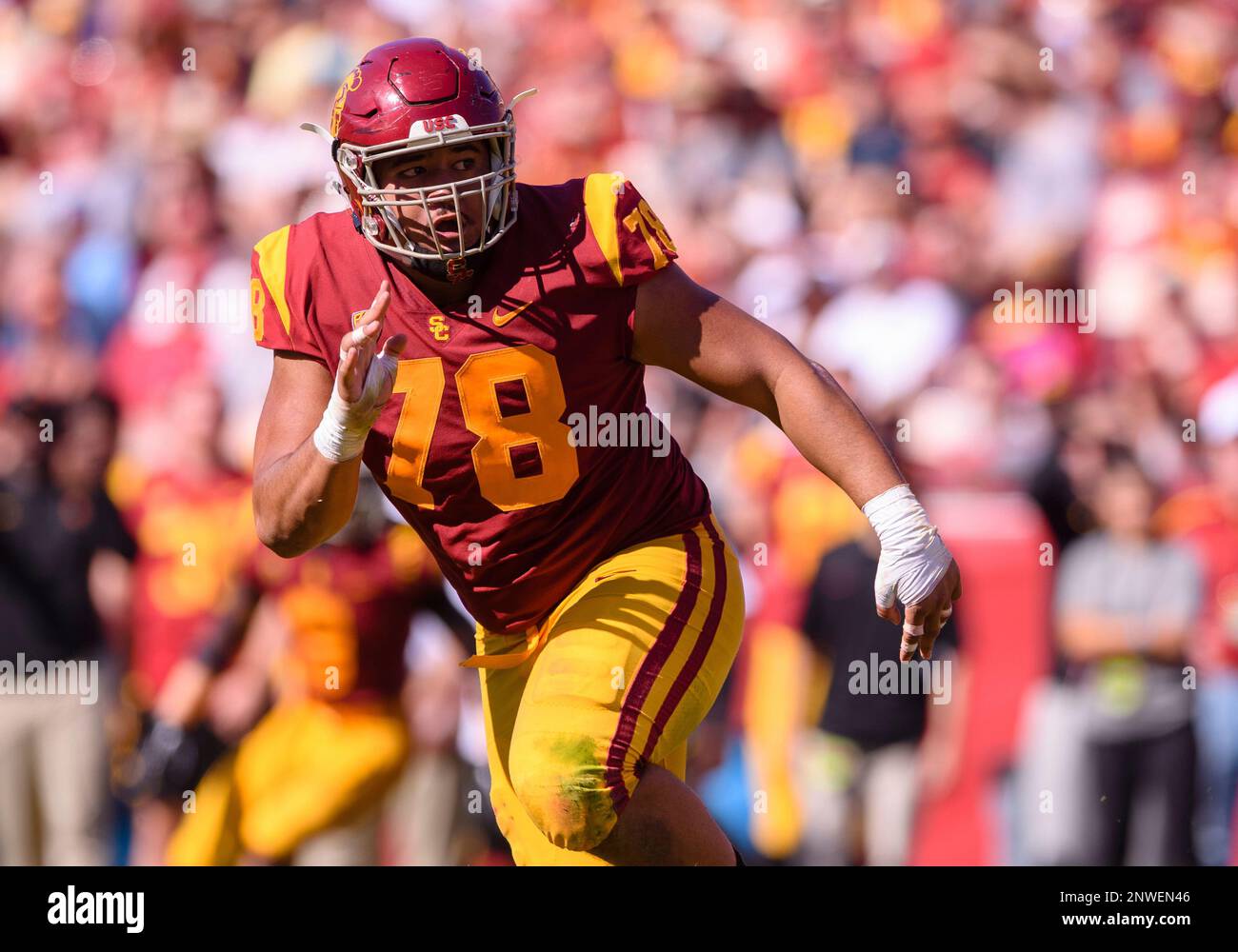 LOS ANGELES, CA - OCTOBER 27: USC Trojans defensive lineman Jay Tufele ...