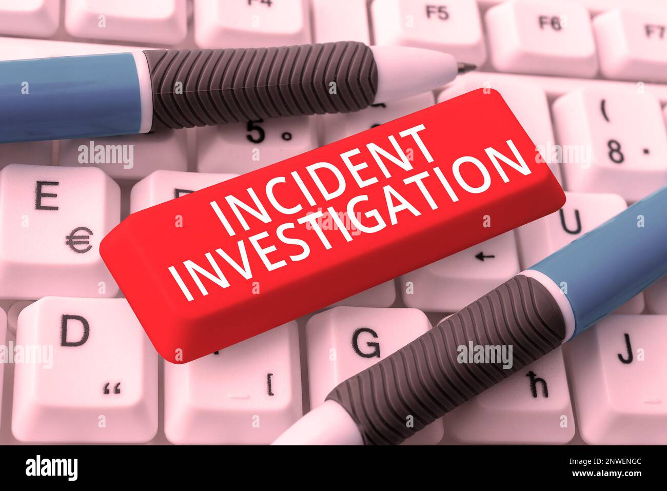 Writing displaying text Incident Investigation, Internet Concept responsible for the integrity ...