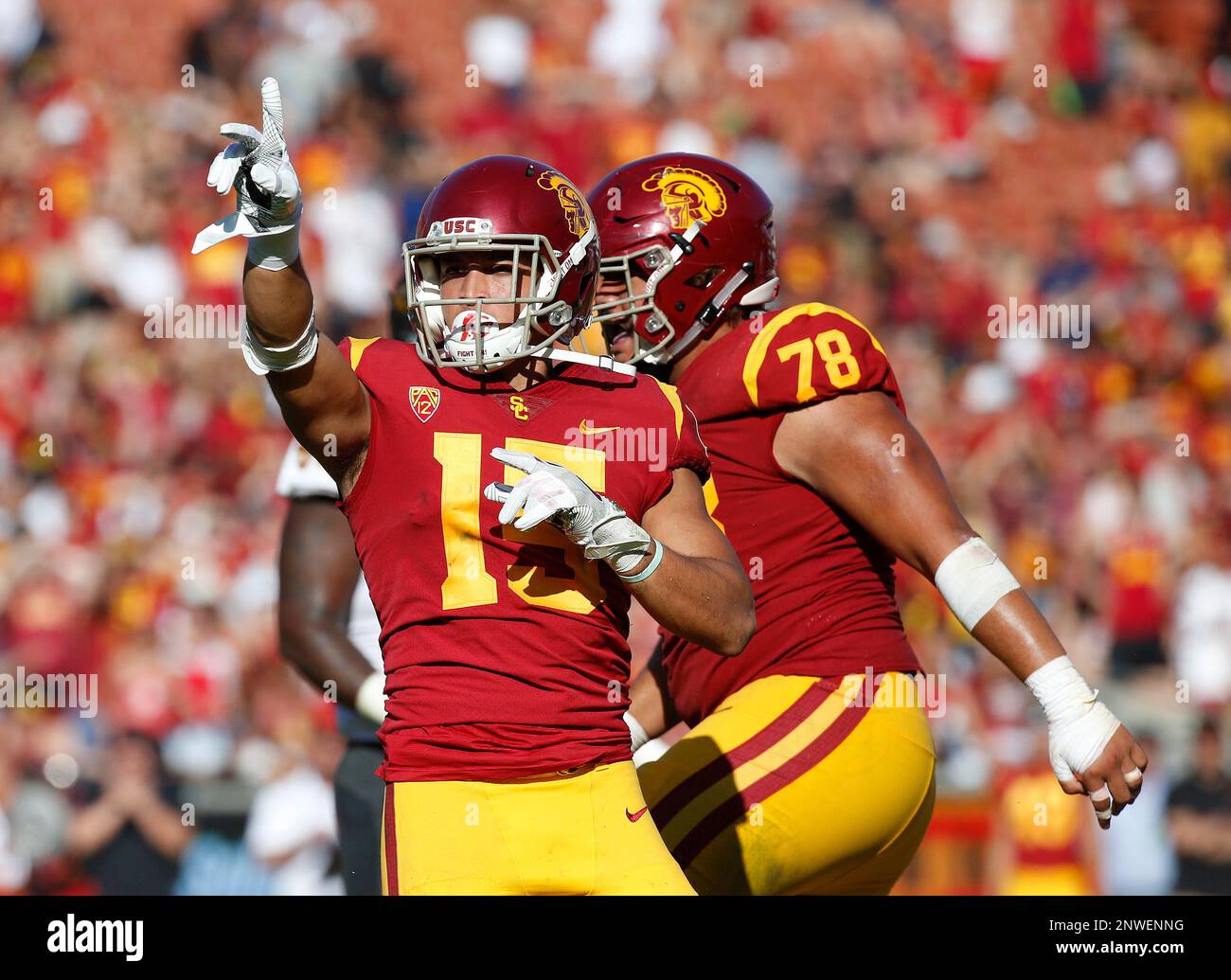 October 27, 2018 USC Trojans safety Talanoa Hufanga #15 celebrates a ...