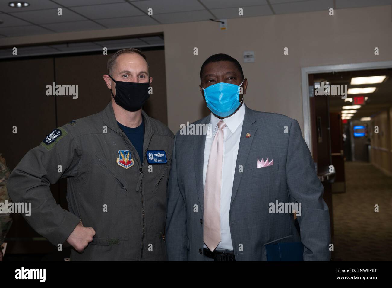 Col. Lucas Teel, 4th Fighter Wing Commander, left, and Dr. Raymond ...