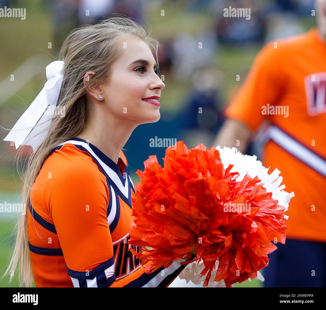 October 27, 2018: Virginia Cavalier cheerleaders perform during a NCAA ...