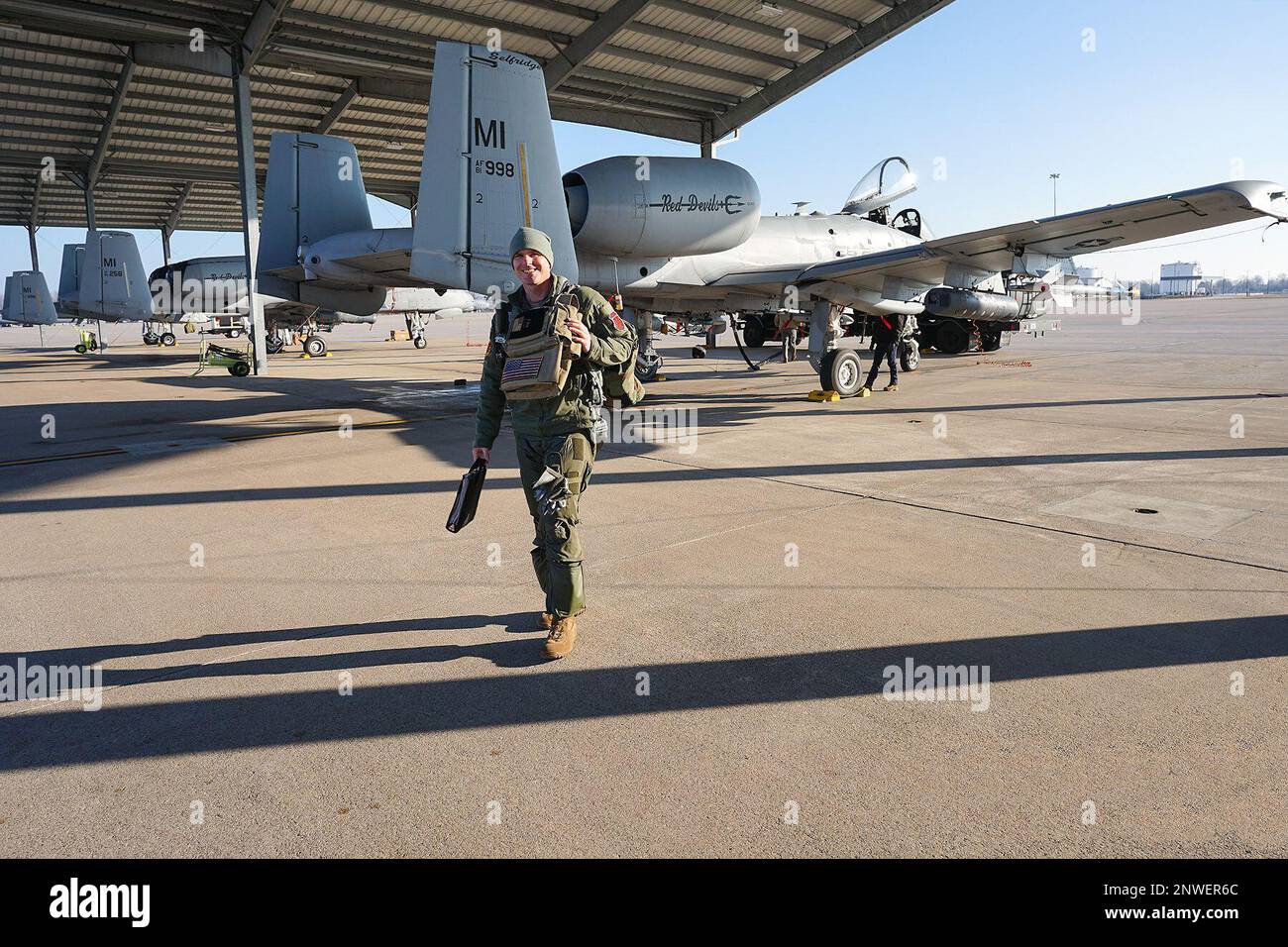 A pilot with the 107th Fighter Squadron, Selfridge Air National Guard ...