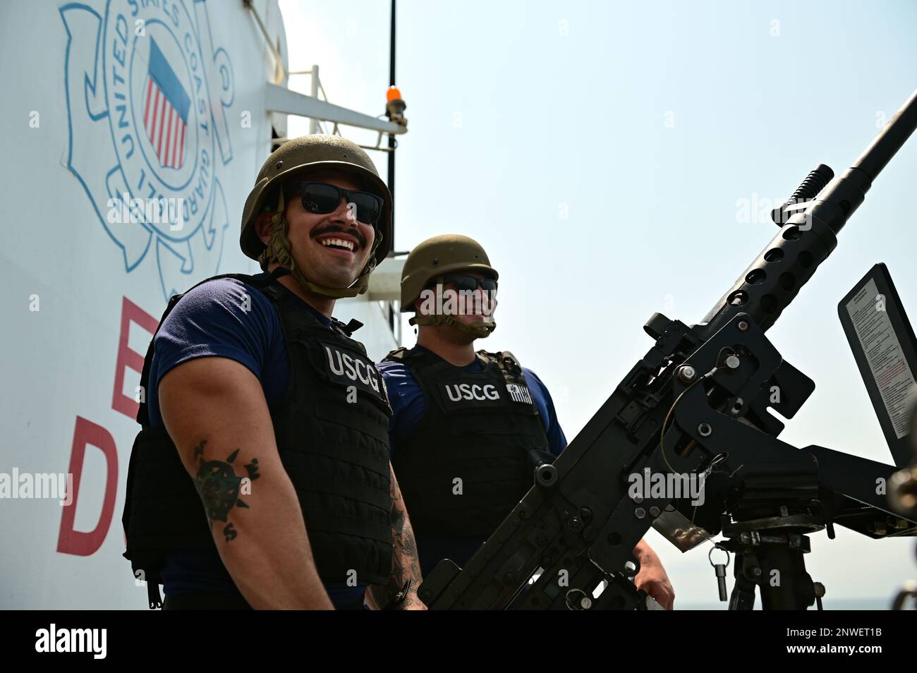 U.S. Coast Guard Petty Officer 2nd Class Abiezer Rolon-Pagan, a gunner ...