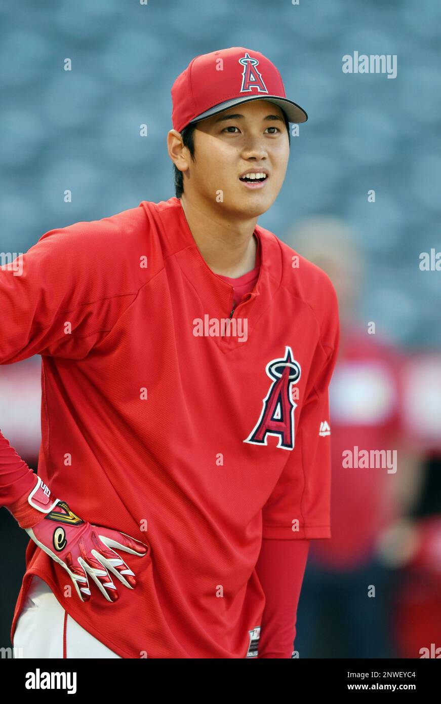 ANAHEIM, CA - APRIL 27: Los Angeles Angels of Anaheim pitcher Shohei ...
