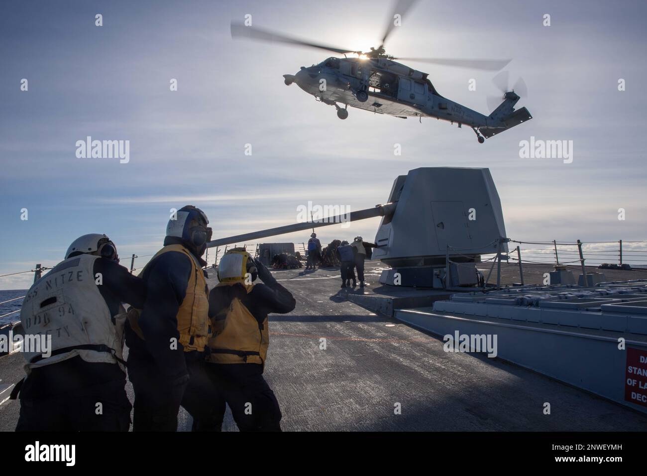 230120-N-EH998-1340 ADRIATIC SEA (Jan. 20, 2023) Sailors assigned to ...