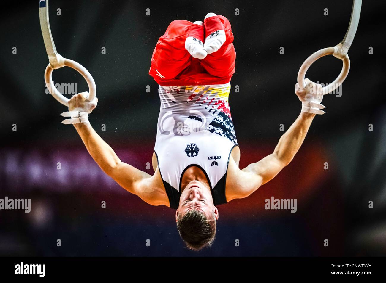 October 26, 2018: Lukas Dauser of Germany during Rings qualification at ...