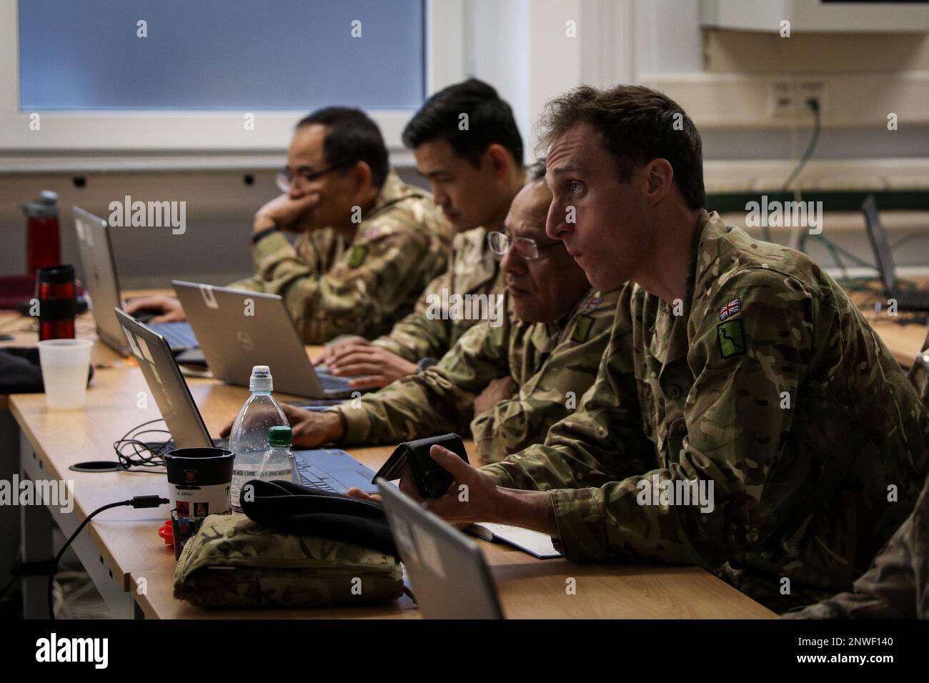 Officers from 10 The Queen’s Own Gurkha Logistics Regiment, British ...
