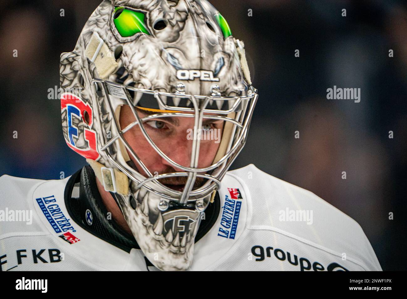 Zug. Switzerland. 28-02-2023, Goalkeeper Reto Berra #20 (Fribourg ...