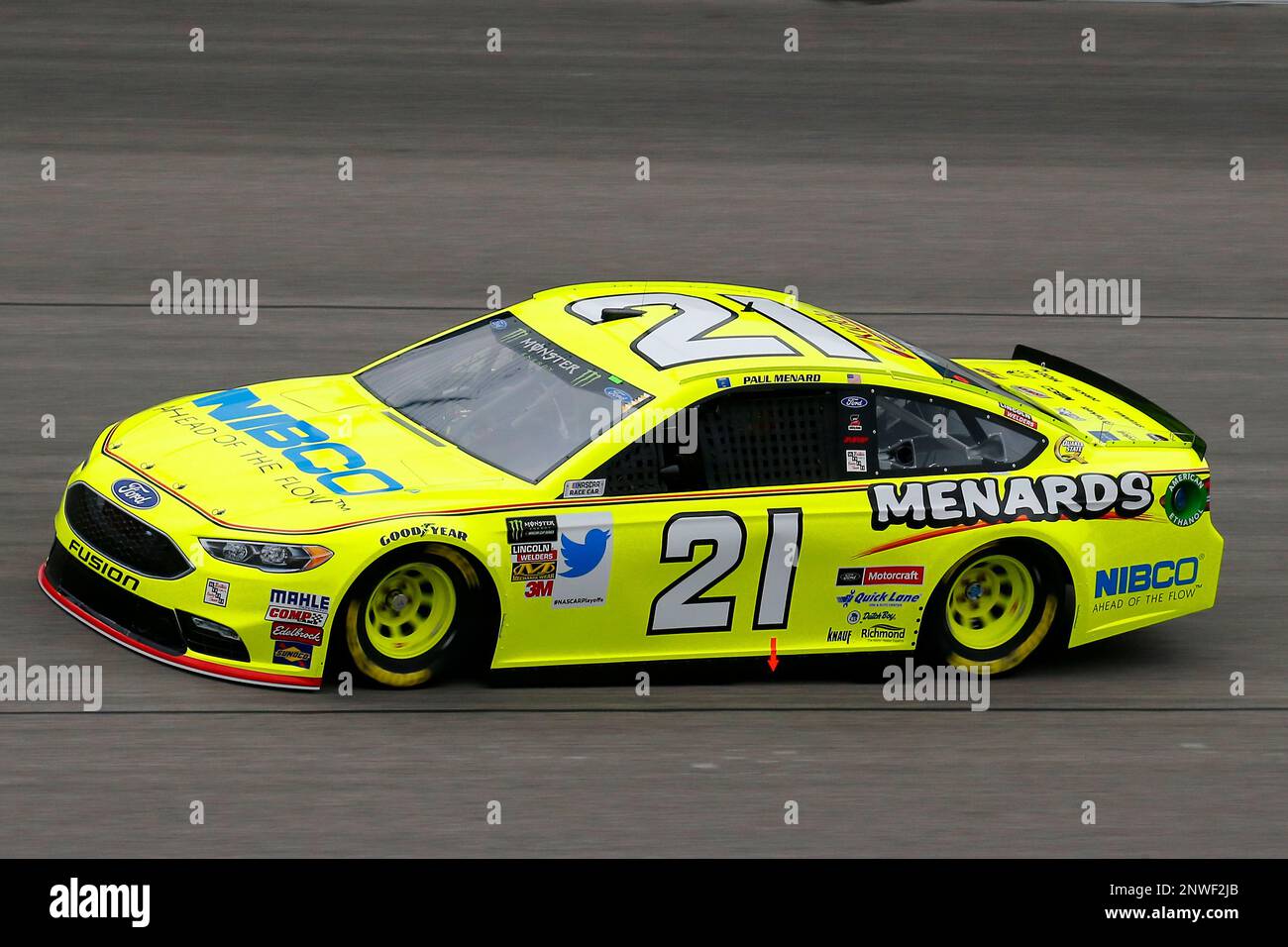 Paul Menard, Wood Brothers Racing, Ford Fusion Menards / NIBCO during ...