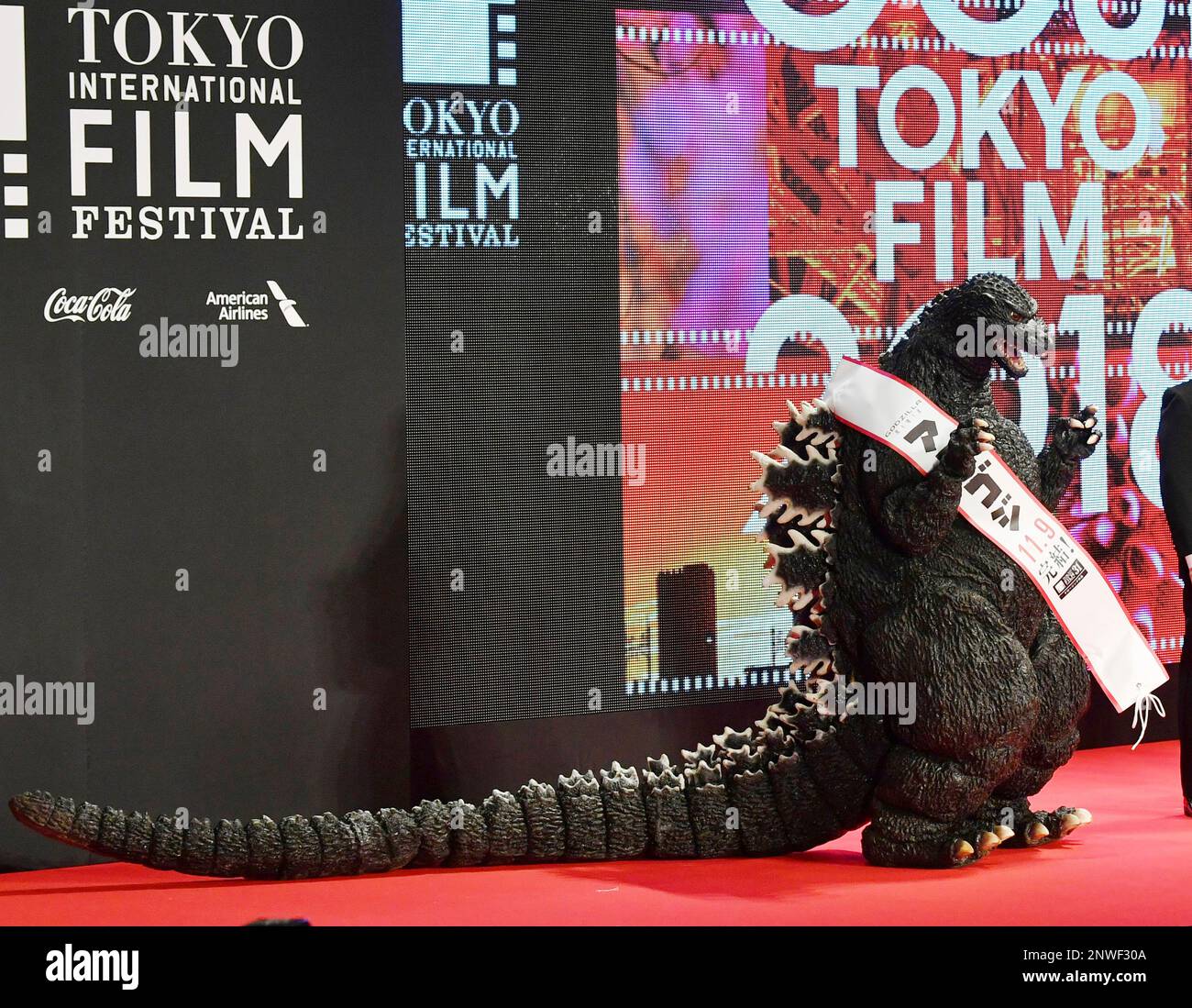 Godzilla attends an opening ceremony of Tokyo International Film ...