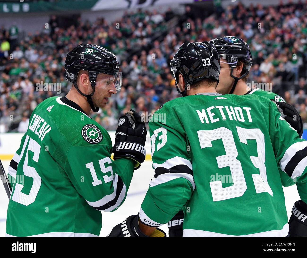Dallas Stars left wing Blake Comeau (15) and Dallas Stars defenseman ...