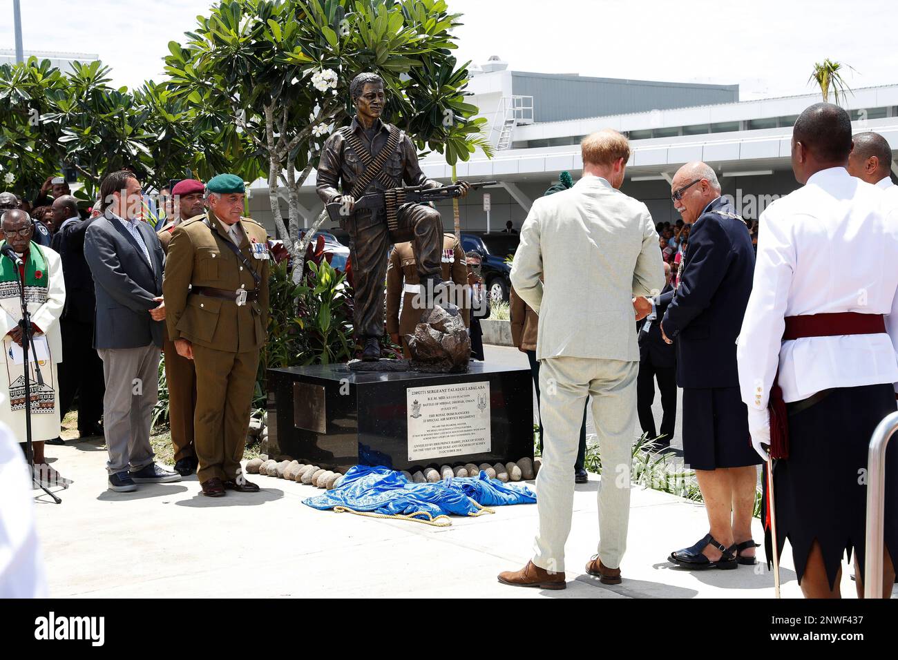 Britain's Prince Harry attends the unveiling of the Labalaba Statue in ...