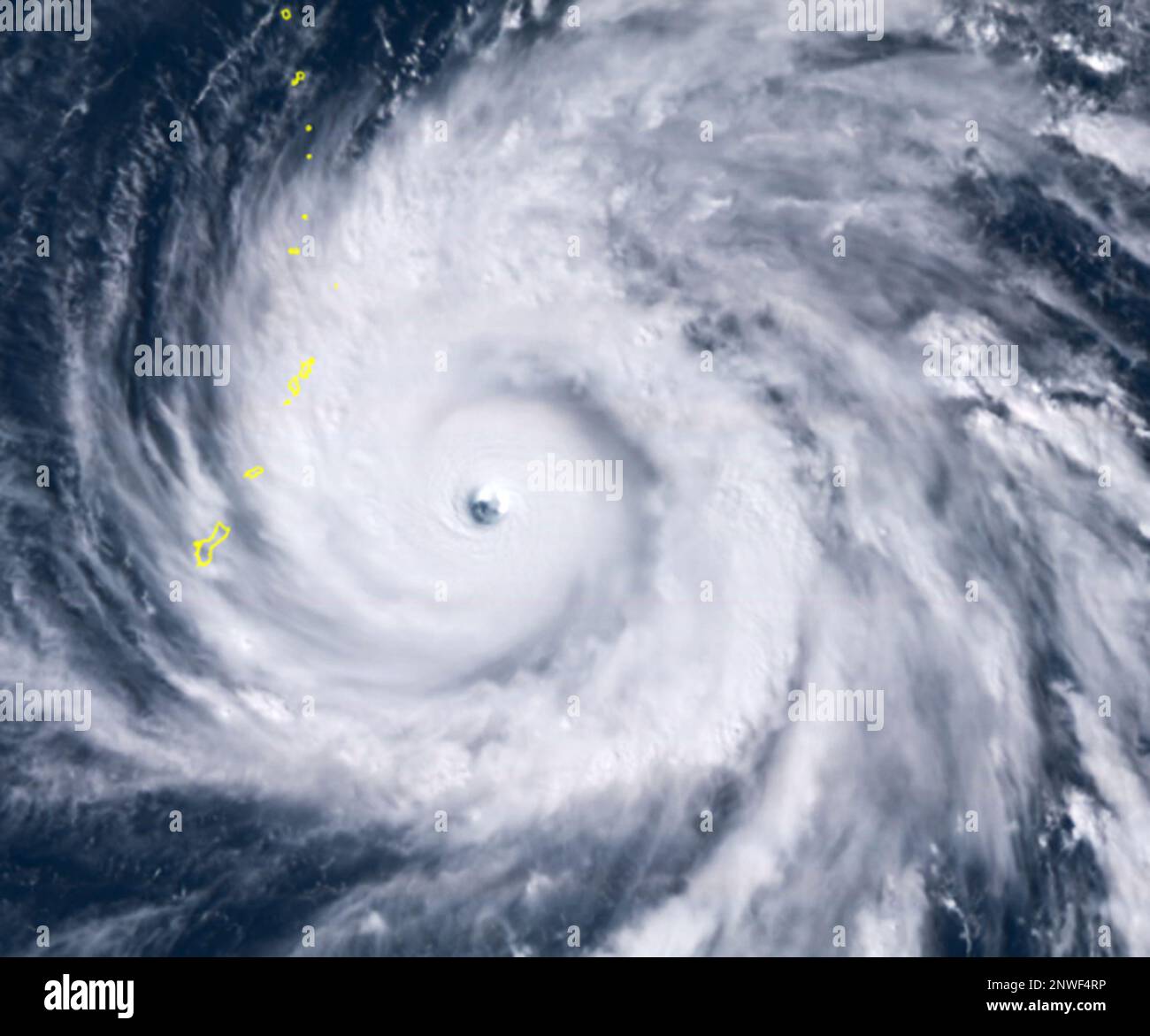 This satellite image provided by the National Oceanic and Atmospheric ...