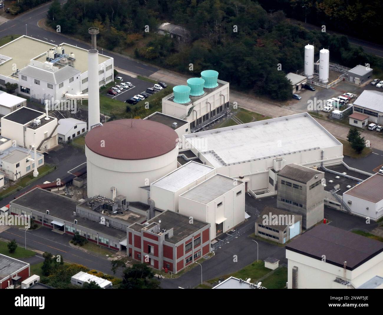 An aerial photo shows Japan Research Reactor-3, JRR-3, at Nuclear ...