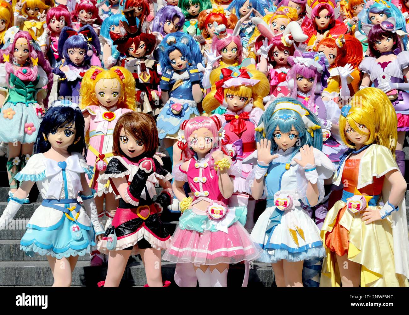 PreCure members attend an event to celebrate 15th anniversary of Pretty ...