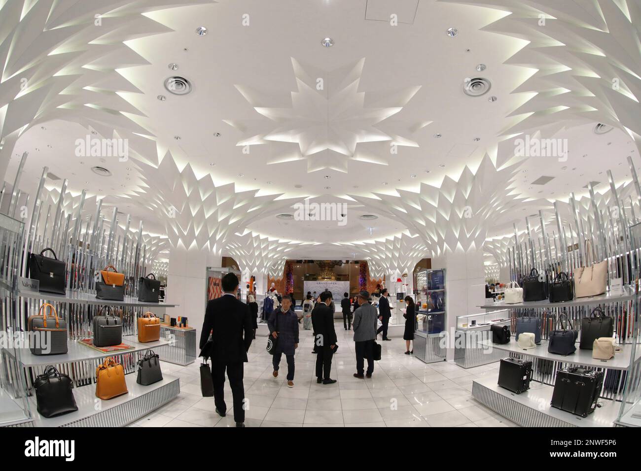 People visit Nihombashi Mitsukoshi Main Store, opened after its ...